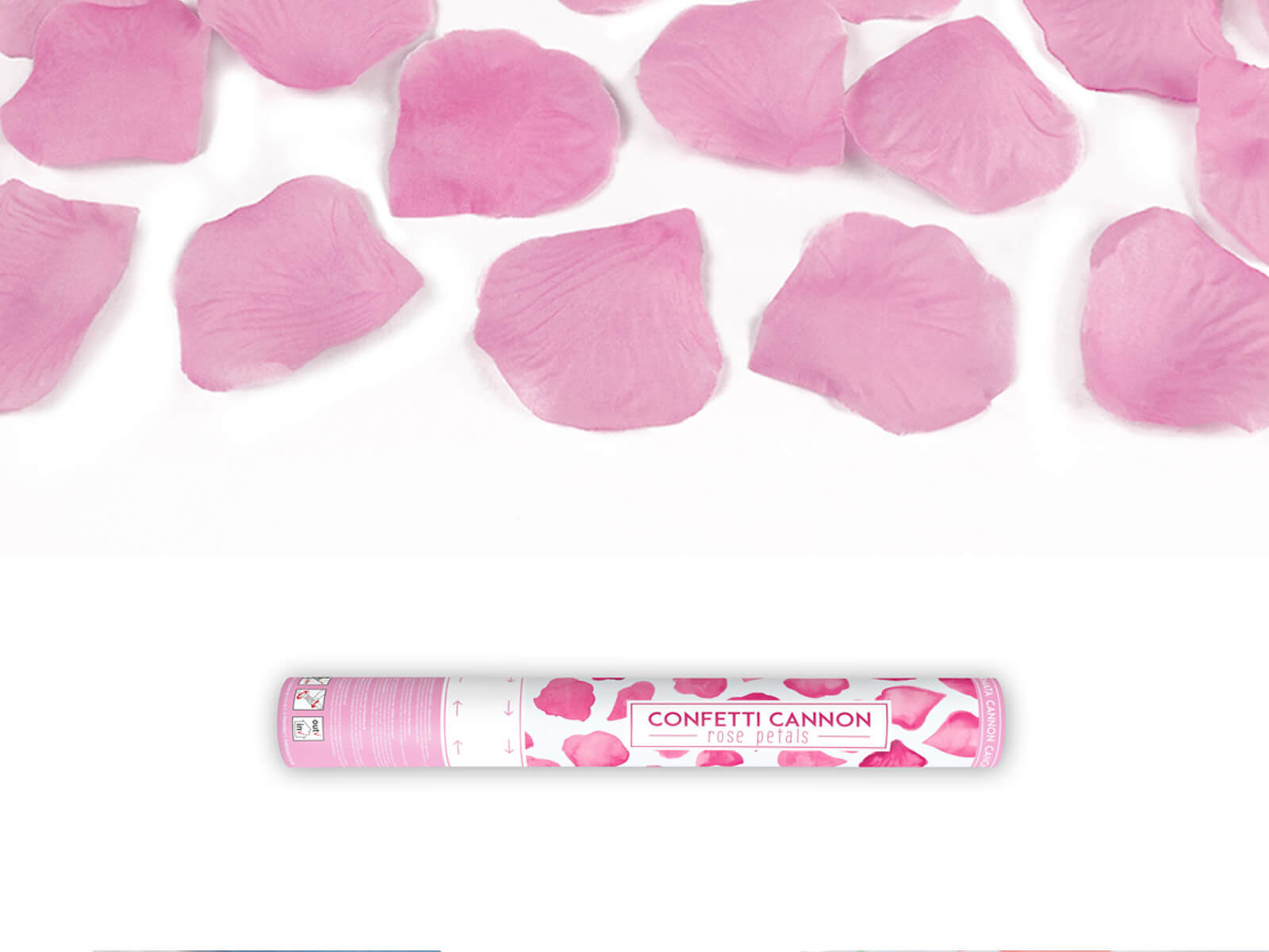 Shooting tube, pink artificial rose petals, 40cm, 1 pc. | PARTY ...