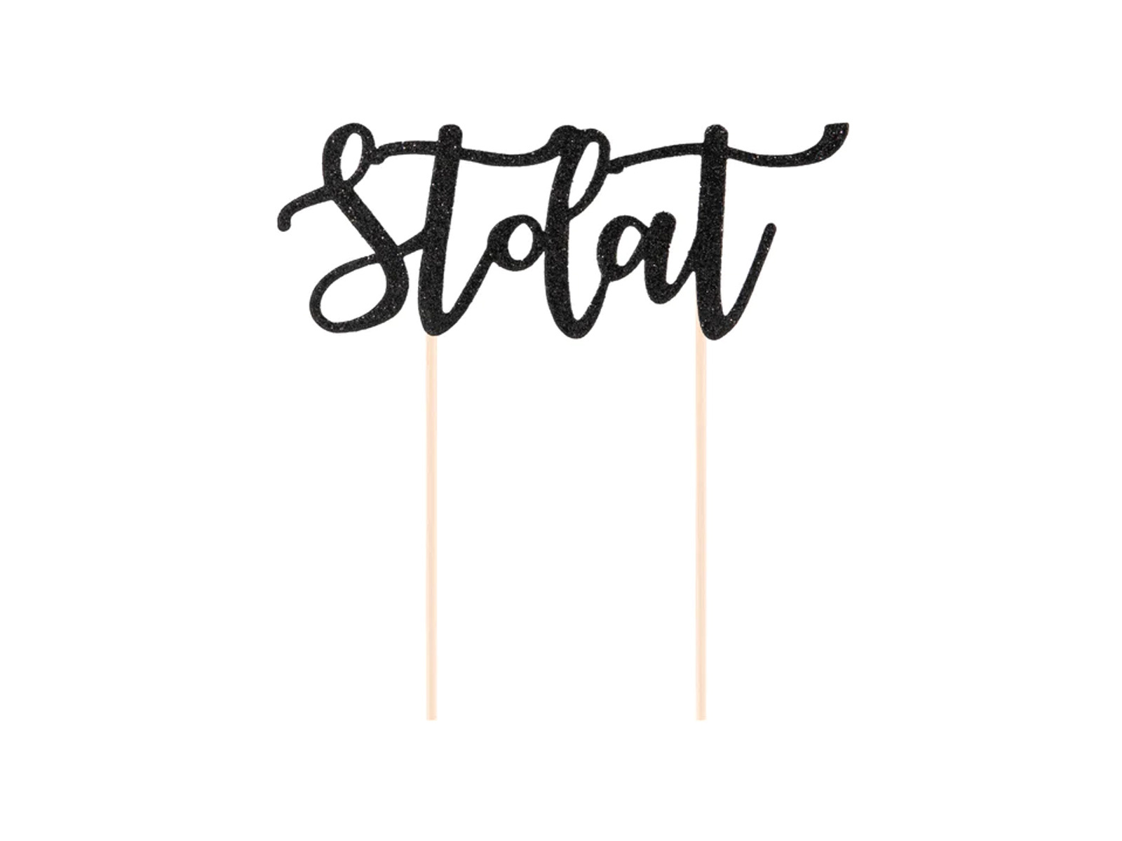 Topper na tort Sto Lat brokatowy czarny - 1 szt. | NA TORT \ DEKORACJE ...